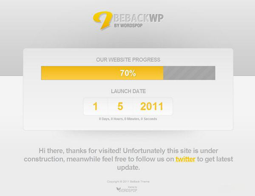 Free Under Construction WordPress Themes - DzineWatch